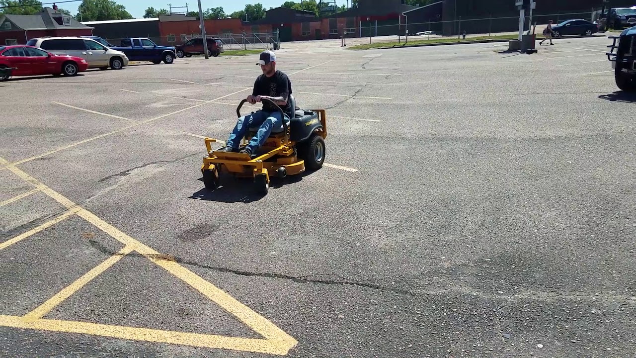 Hustler 36" riding mower - YouTube