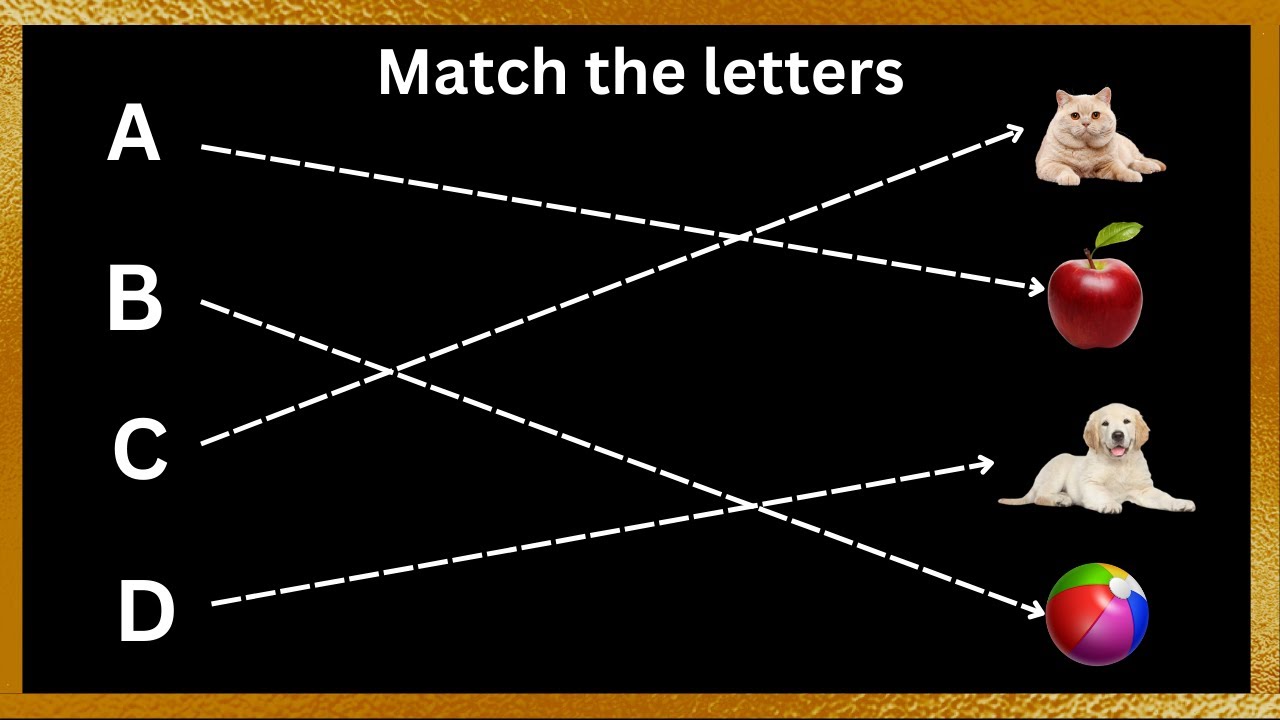 Match the letters with pictures | abcd match the letters | abcd match ...