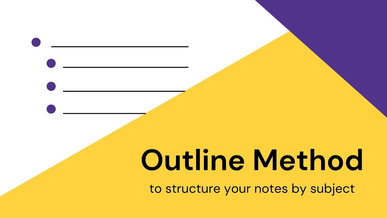 Outline Method of Notetaking - YouTube