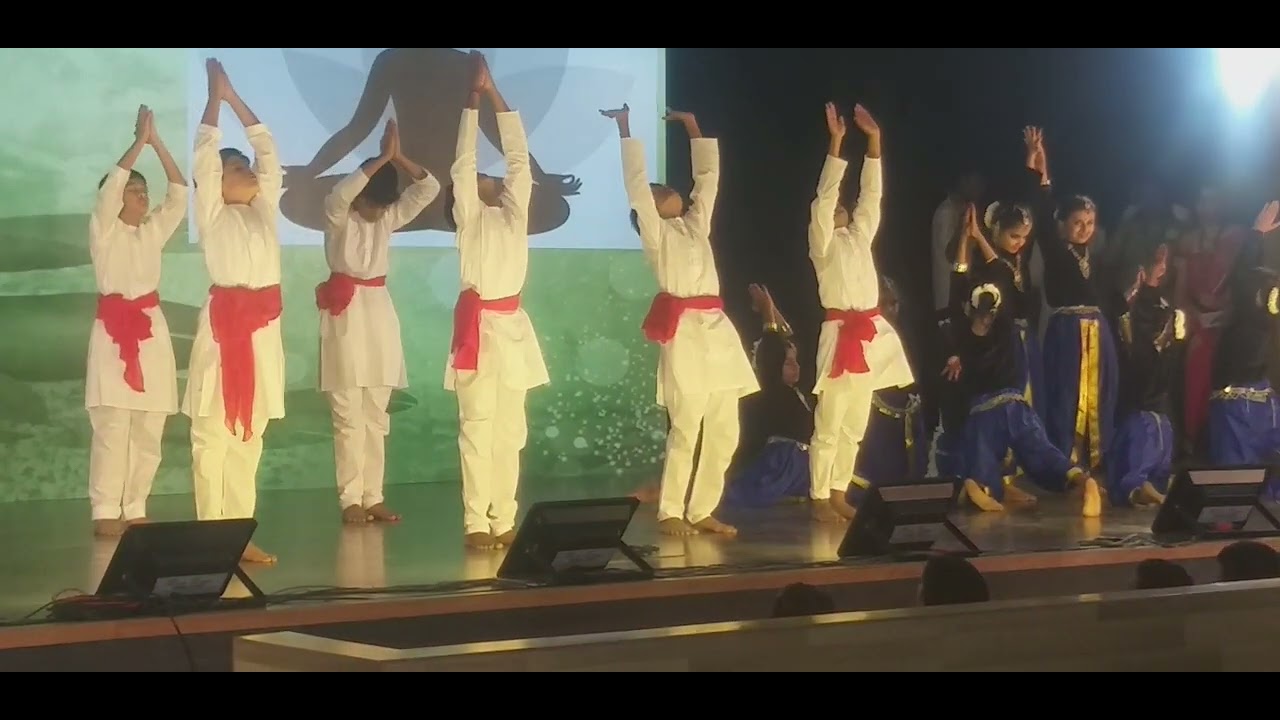 A M Jain school annual day yoga dance 2023 - YouTube