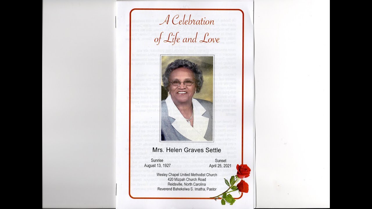 Mrs. Helen Graves Settle - YouTube