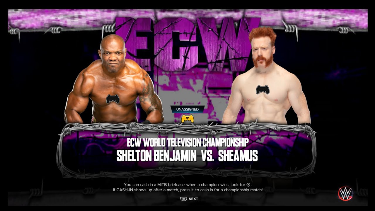WWE 2K23: Shelton Benjamin vs Sheamus(c) - ECW TELEVISION CHAMPIONSHIP ...