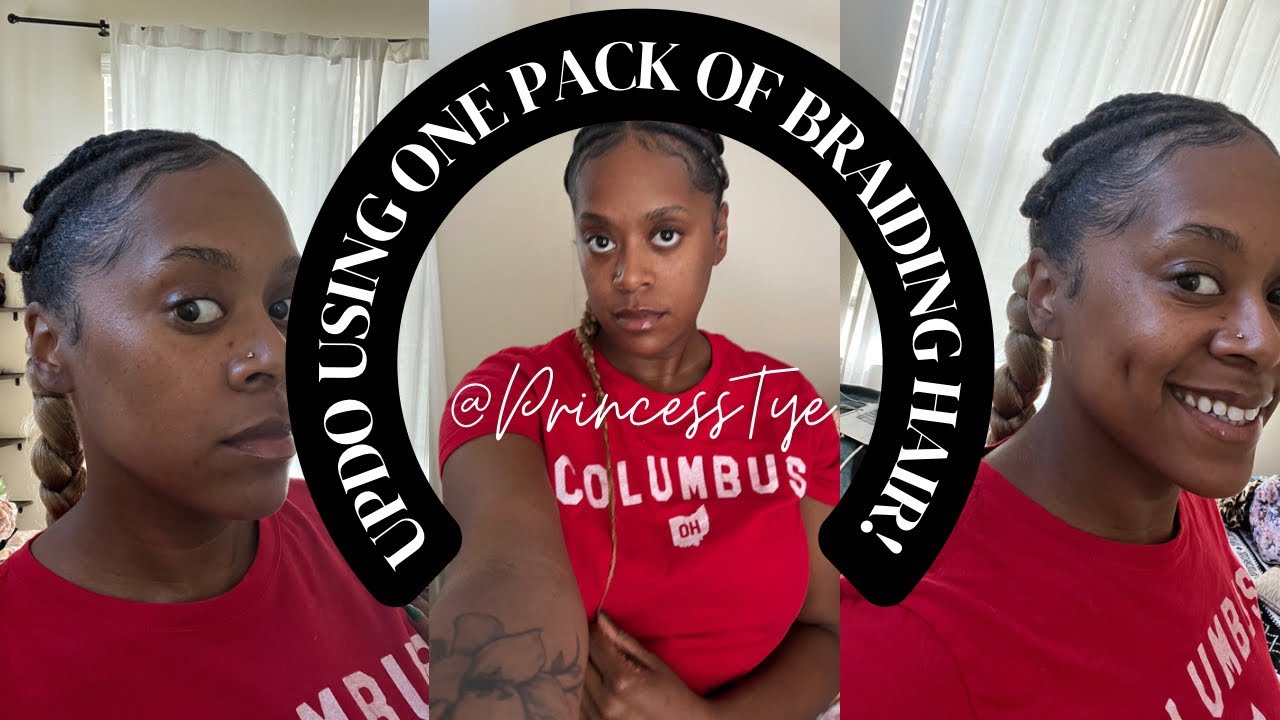 Easy Braiding hair updo || One pack of hair || Last minute hairstyle ...