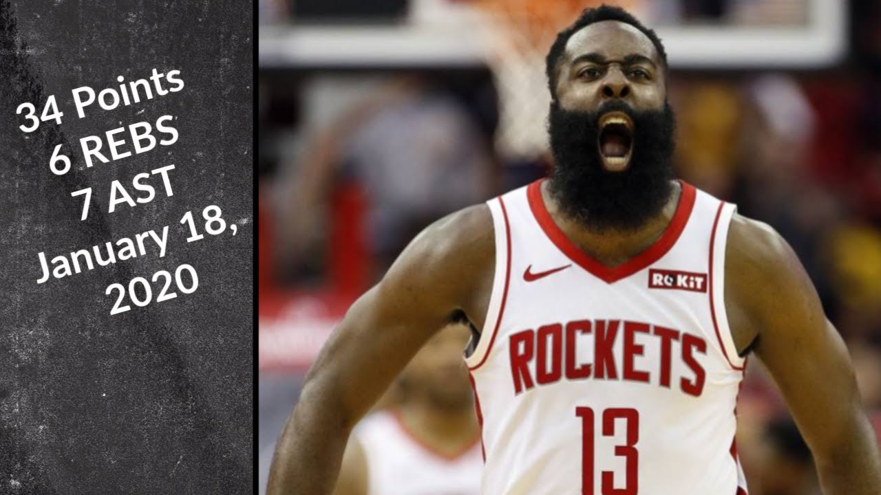 James Harden | 34 Points 6 Rebounds 7 Assists | - Rockets vs Lakers ...