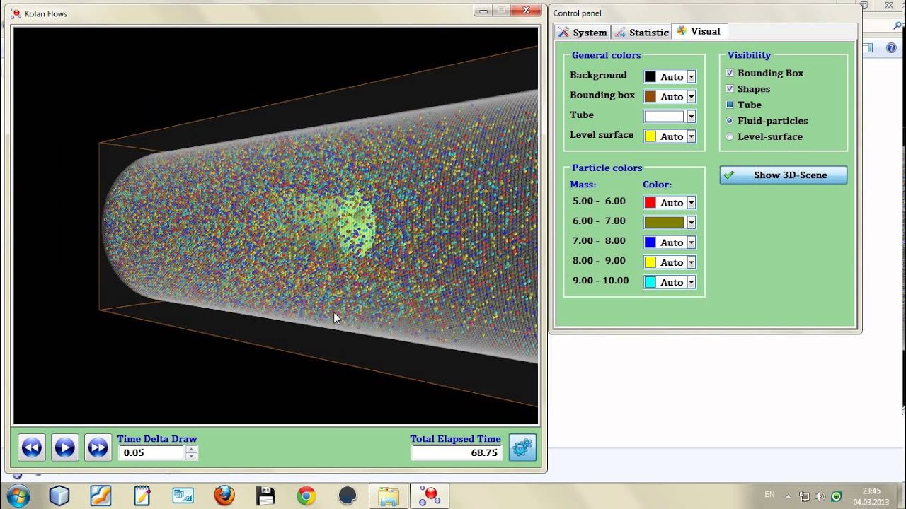 Event-driven simulation of gas flow - YouTube