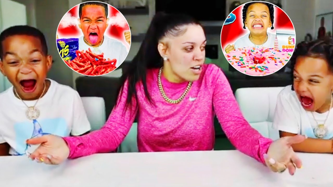 The Prince Family | DJ & Kyrie Spicy Vs Sweet Food Challenge - YouTube