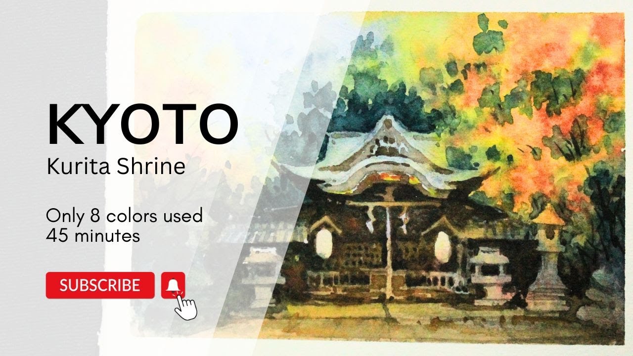 28.Paint a travel postcard using only 8 colors | Japan travel ...
