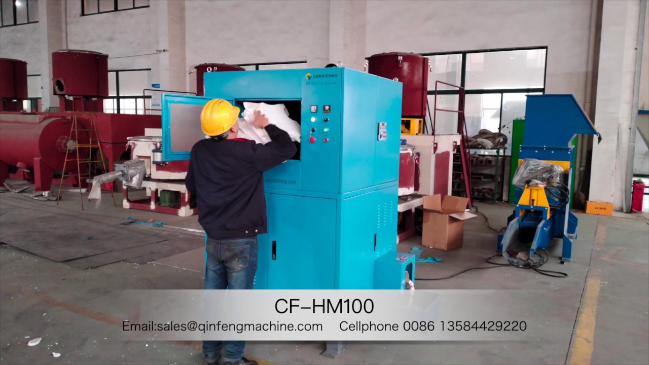 50kgh foam material hot melting compactor - YouTube