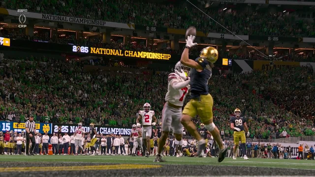 Notre Dame makes it a 1-score game with 4 minutes left in the National ...