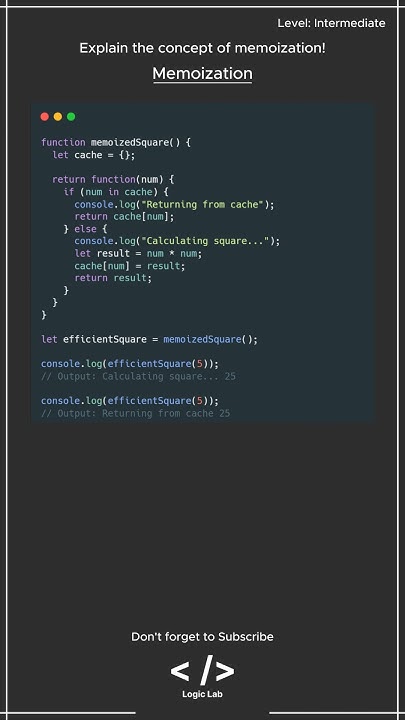 Javascript Interview Question Memoization Javascriptinterview