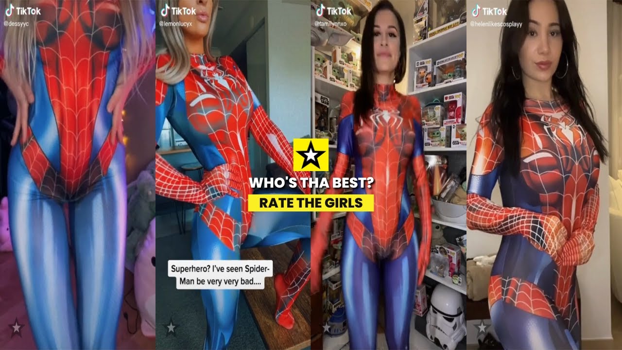 Rate The Girls Quick Spiderwoman Spidergirl Cosplay Sexy Tiktok Dance Showdown 1 🕸️🕷️ Youtube