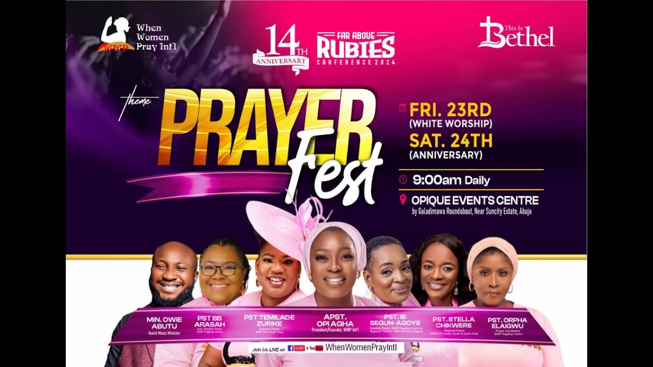 WWP INT'L FAR ABOVE RUBIES CONFERENCE/ 14TH YEAR ANNIVERSARY DAY 2 || 24TH AUGUST 2024 - YouTube