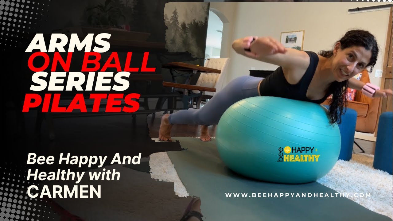 15 MIN ARM PILATES WORKOUT WITH A STABILITY BALL । Pilates Arm Series ...