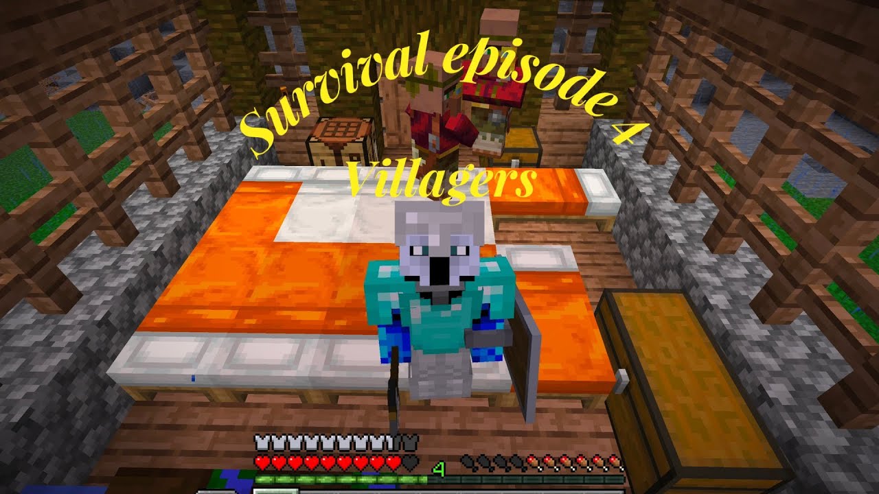 Minecraft survival episode 4 : villagers - YouTube