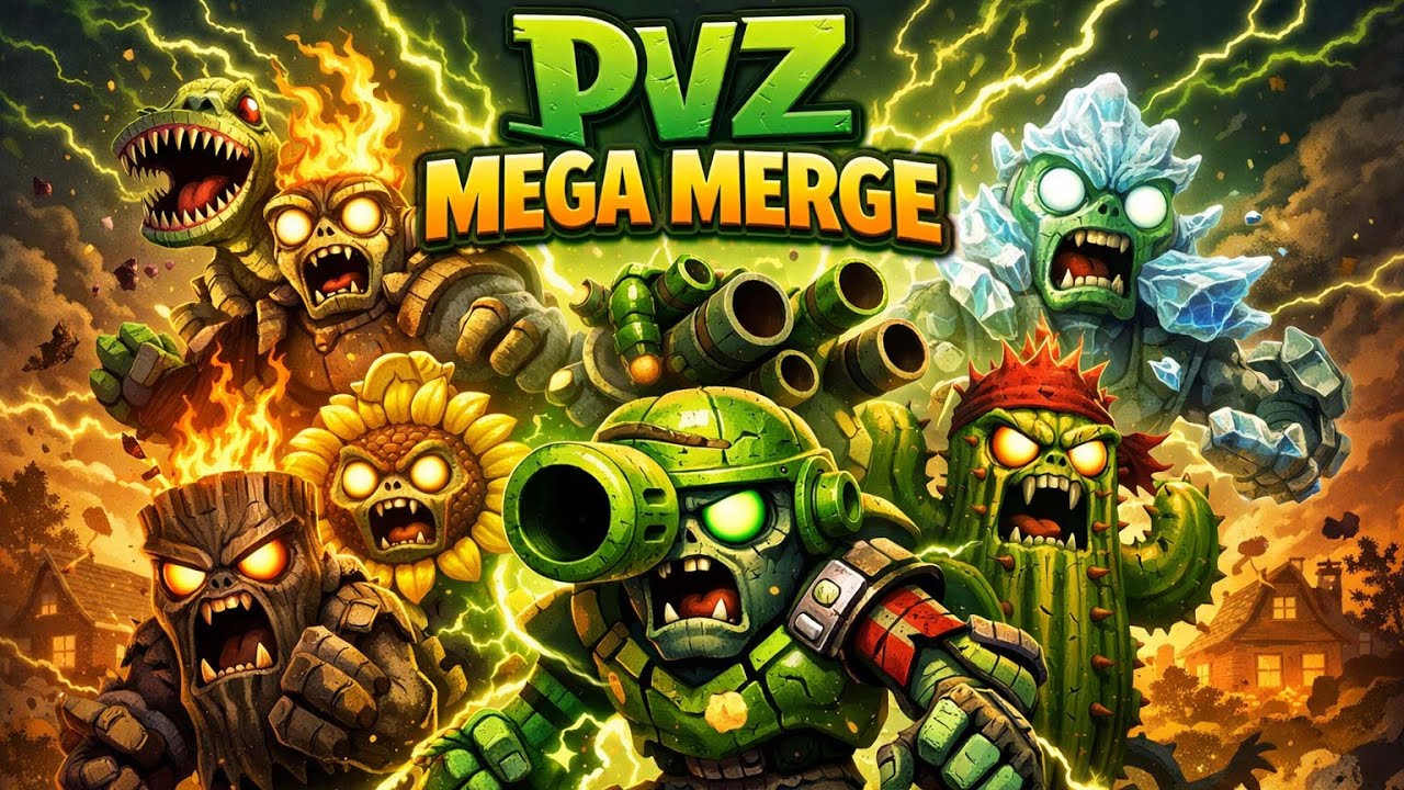 Plants vs Zombies Mega Merge | Hybrid Zombies Merge Mode Gameplay [PVZ ...