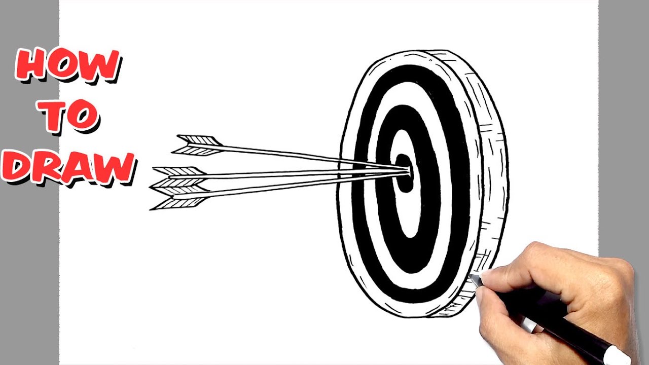 How to Draw Archery Target - YouTube