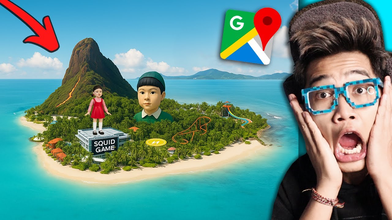 KITA MENEMUKAN PULAU SQUID GAME YANG TERTANGKAP DRONE GOOGLE EARTH ...
