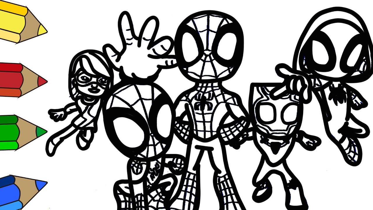 Drawing of the Marvel's Spidey and His Amazing Friends Ms Marvel and ...