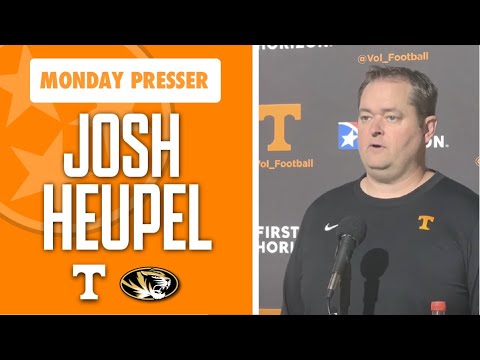 Josh Heupel speaks with the media as Tennessee football aims to bounce ...
