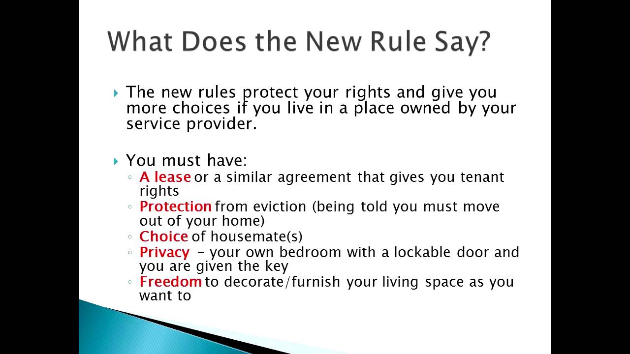 Federal Home and Community Based Setting Rule: What it Says and What it ...