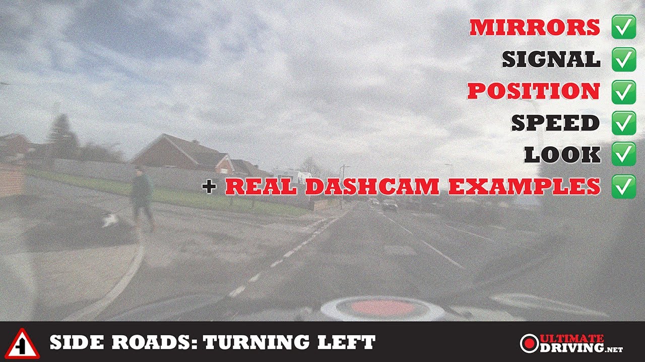 How To Turn Into A Side Road On The Left - Major To Minor Road - YouTube