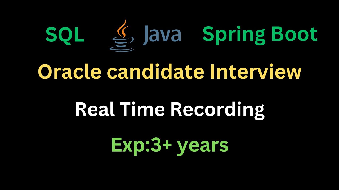 oracle interview questions and answers for experienced java developer | spring boot | core java ...