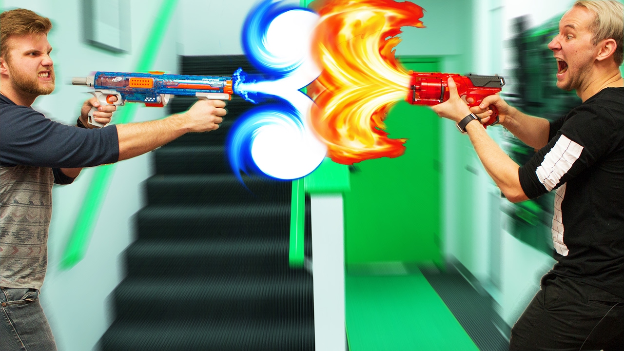 NERF Fire And Ice Challenge! - YouTube