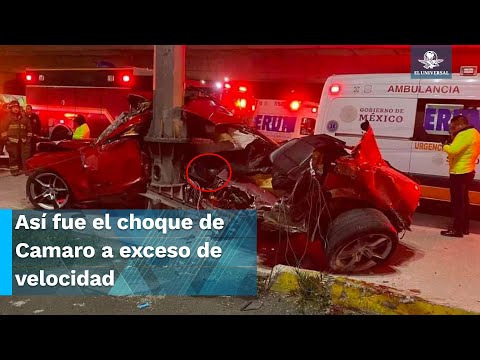 Momento exacto en que Camaro se destroza en cuestión de segundos tras impactarse