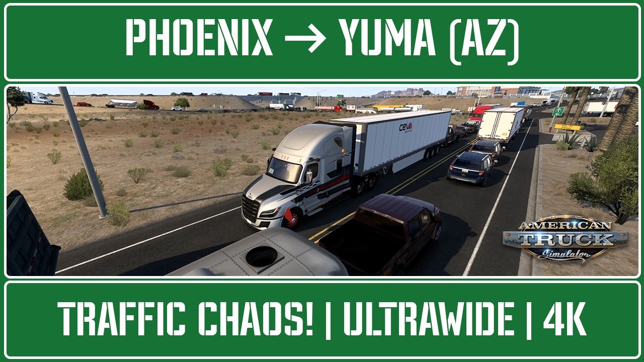 NSANE Traffic! Speeding Through Gridlock 🚛 | ATS Ultrawide 4K ...