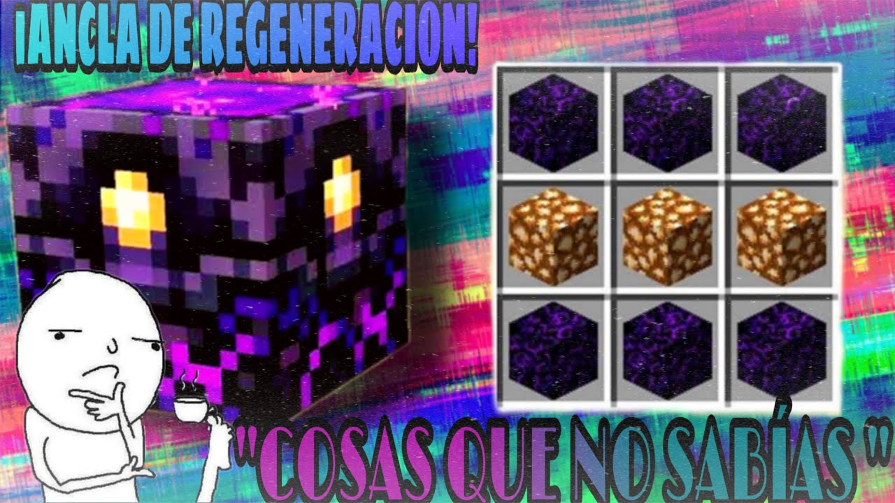👉 "ANCLA DE REAPARICIÓN" ⚓⚓⚓!COSAS QUE NO SABIAS¡ 👈MINECRAFT 1.16🤣 ...
