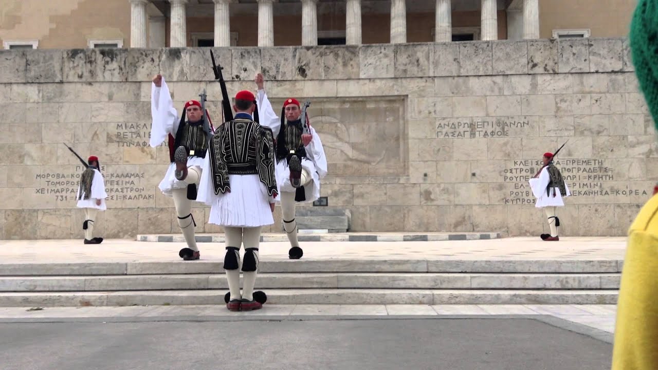 Athens, Greece - Changing of the Guards at Greek Parliament - YouTube