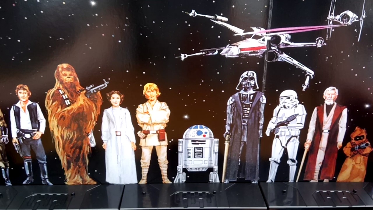 40th ANNIVERSARY black series STAR WARS display stand & MINT 1st 12 ...