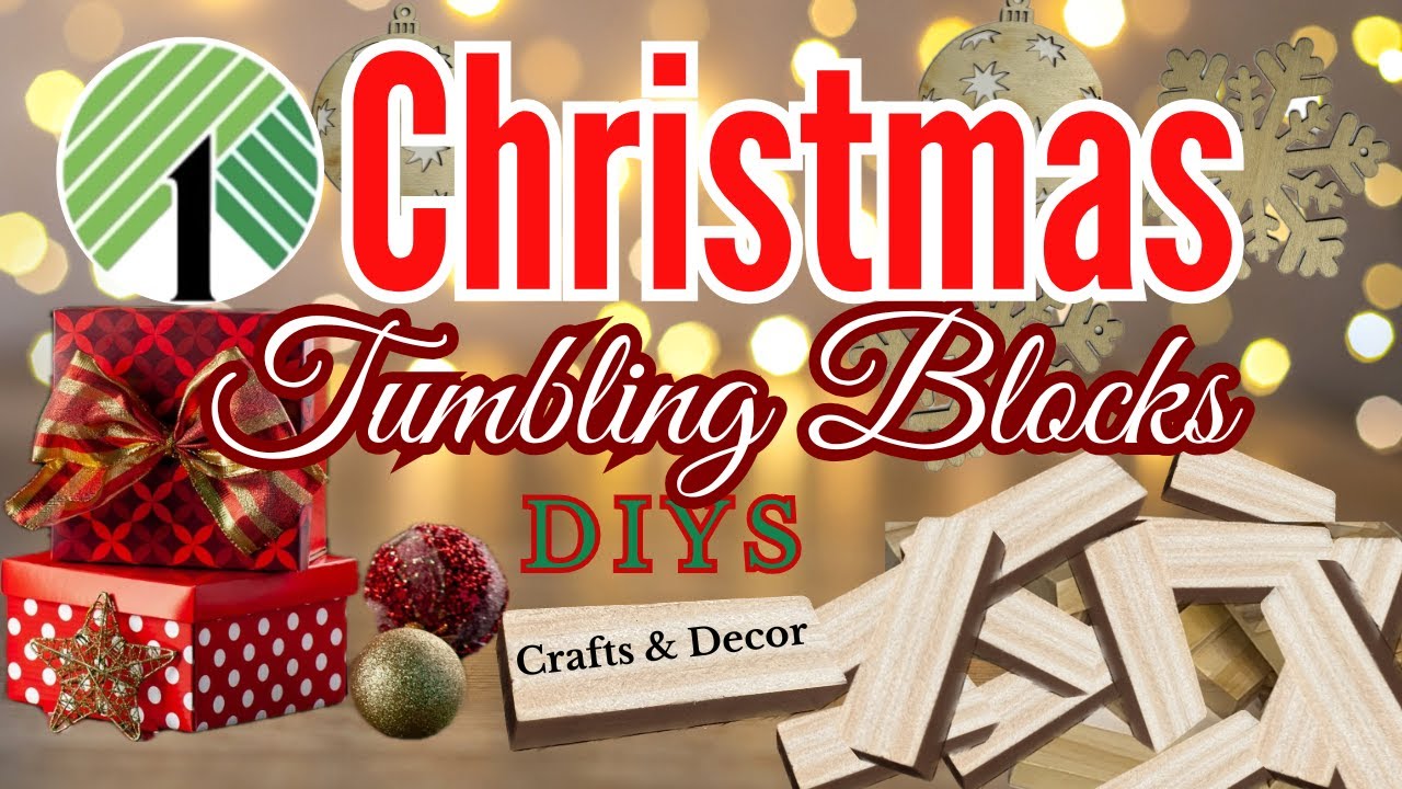 🎄Christmas DIYs with Tumbling Tower Blocks | Dollar Tree Craft | *NEW ...