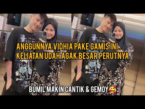 ANGGUNNYA BUMIL VIDHIA PAKE GAMIS, PERUTNYA UDAH KELIATAN BESAR. SEHAT2 YA🥰