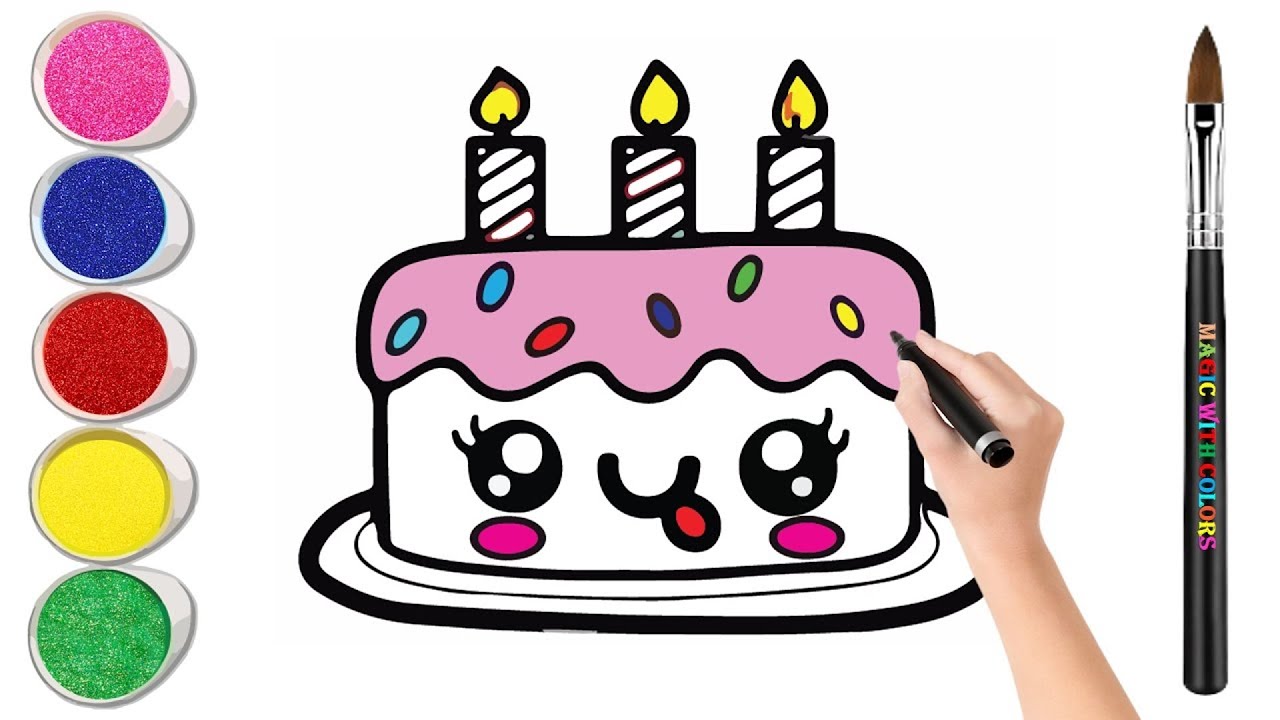 How To Draw A Cute Happy Birthday Cake at Daniel Chavez blog