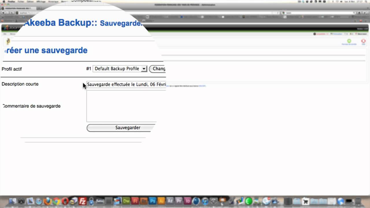 Tutorial Joomla - Sauvegarde Akeeba - YouTube