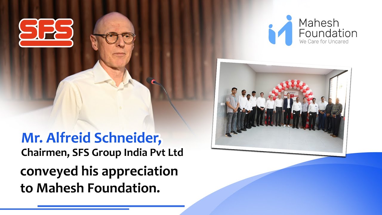Mr.Alfreid Schneider,Chairmen,SFS Group India Pvt Ltd conveyed his ...