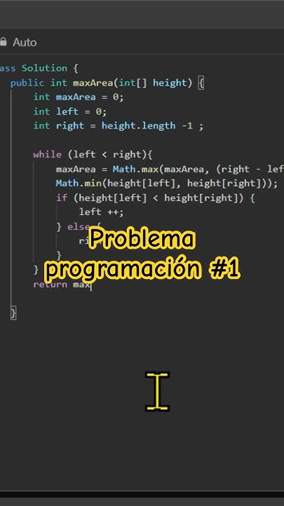 Problema programación Java - #letcode Recipiente con mas agua #java #backend #developer - YouTube
