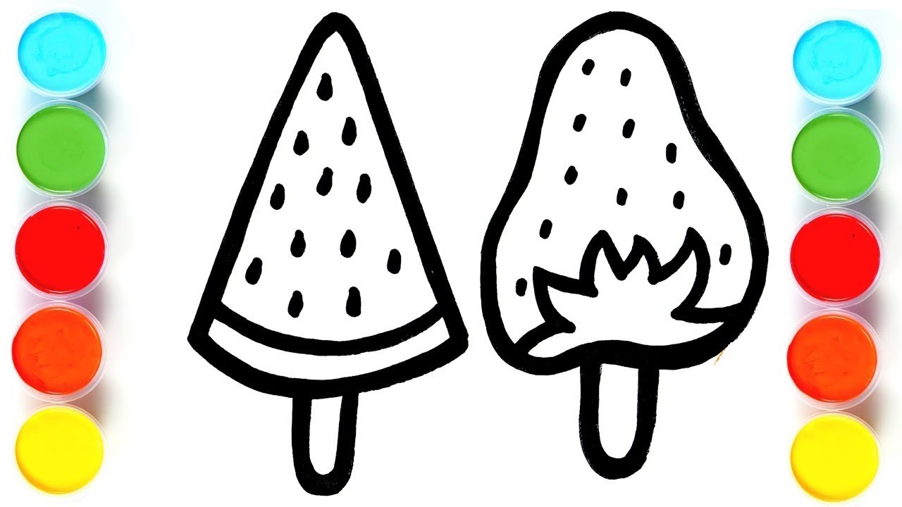 🍦🍧Two Delicious Ice Creams, Painting & Coloring For Kids🍦🍧 - YouTube