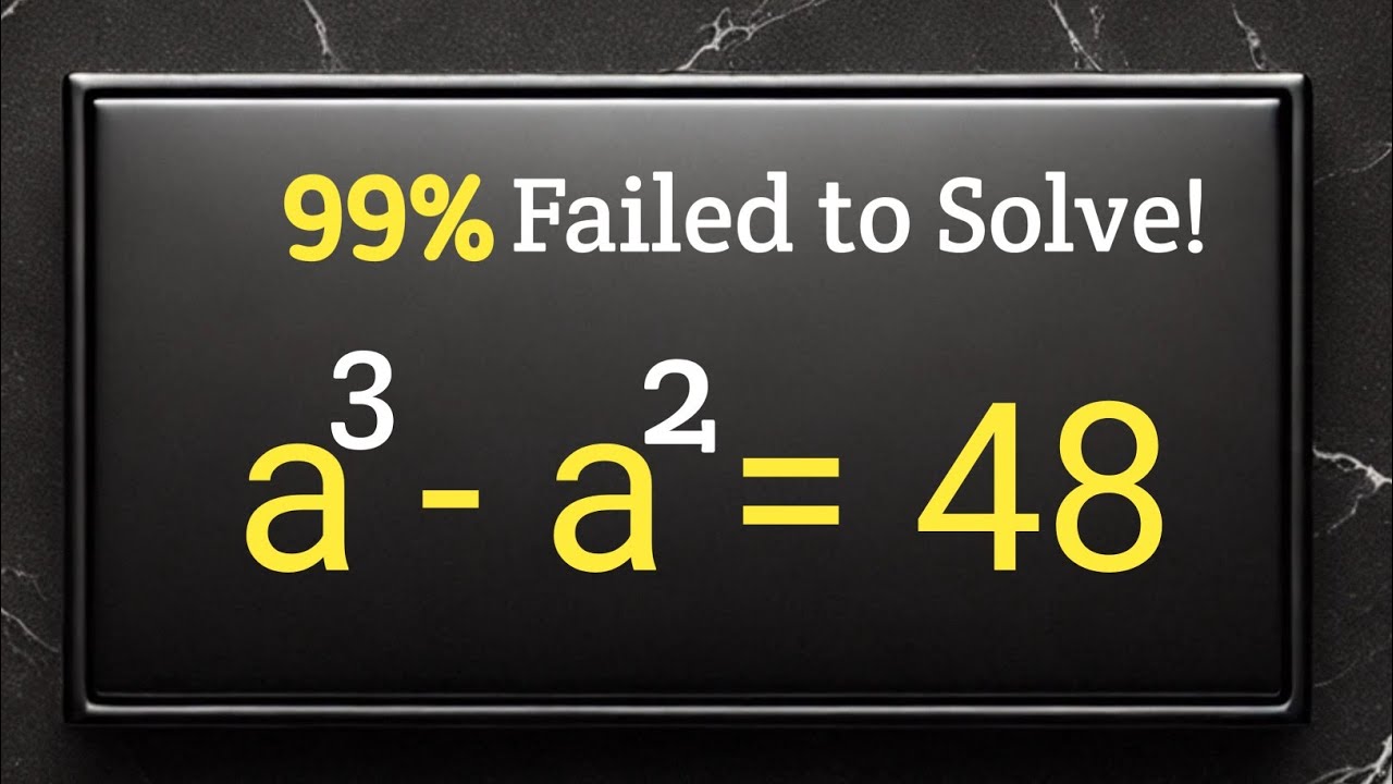 Hardest Math Olympiad Problem | Algebra | Maths - YouTube