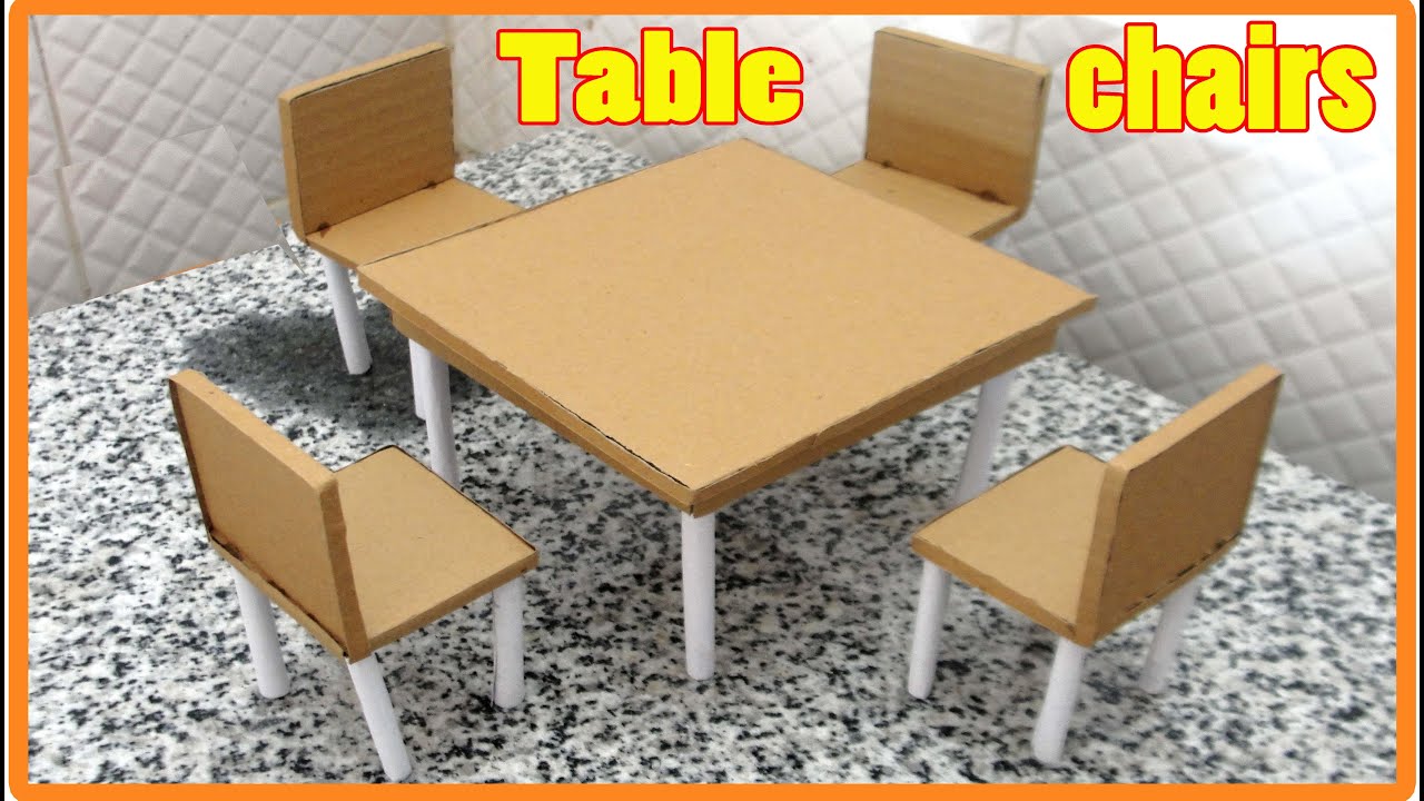 Easy way to make a chair table with cardboard/diy - YouTube