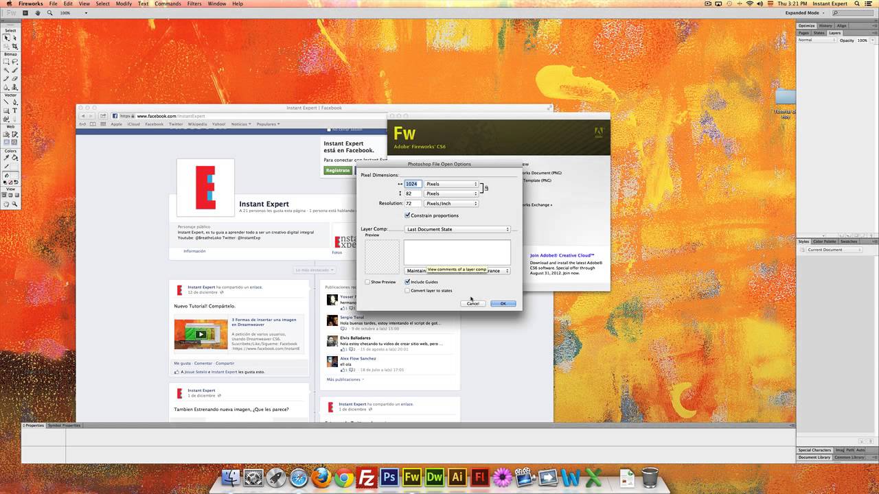 Como hacer un menu rollover sin codigo con PS, FW y DW - YouTube