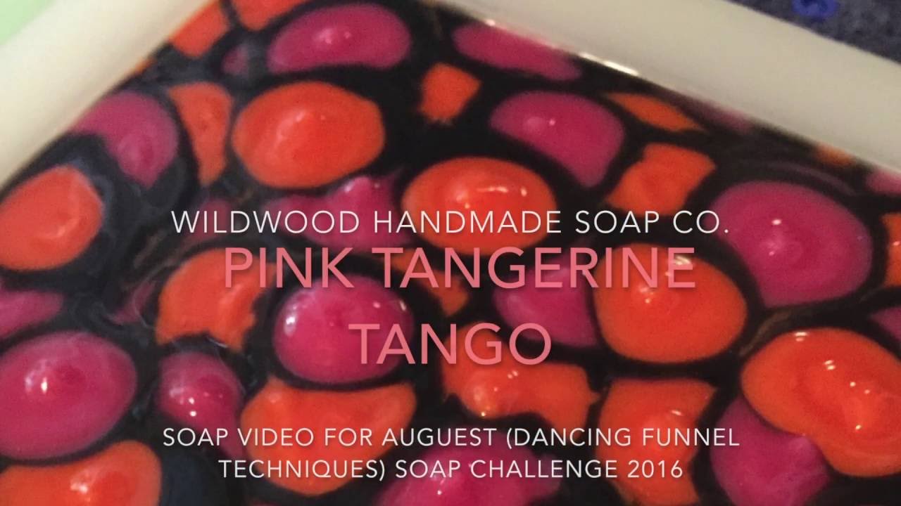 Pink Tangerine Tango-Making Cold Process soap Dancing Funnel Technique ...