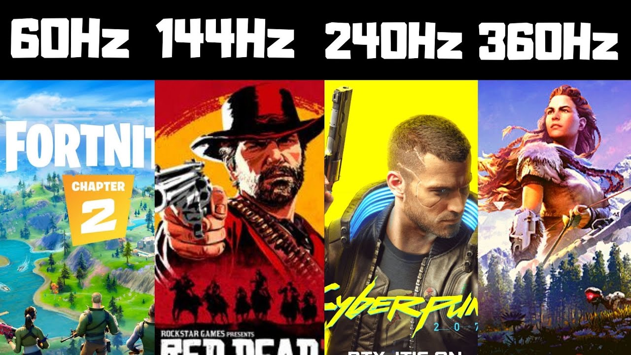 60hz vs 144hz vs 240hz vs 360hz monitor red dead redemption 2 ...