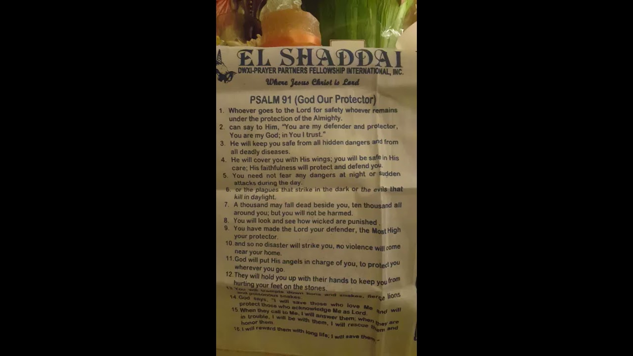 EL SHADDAI PRAYER PSALM 91 GOD OUR PROTECTOR YouTube el-shaddai-prayer-psalm-91-god-our-protector-youtube