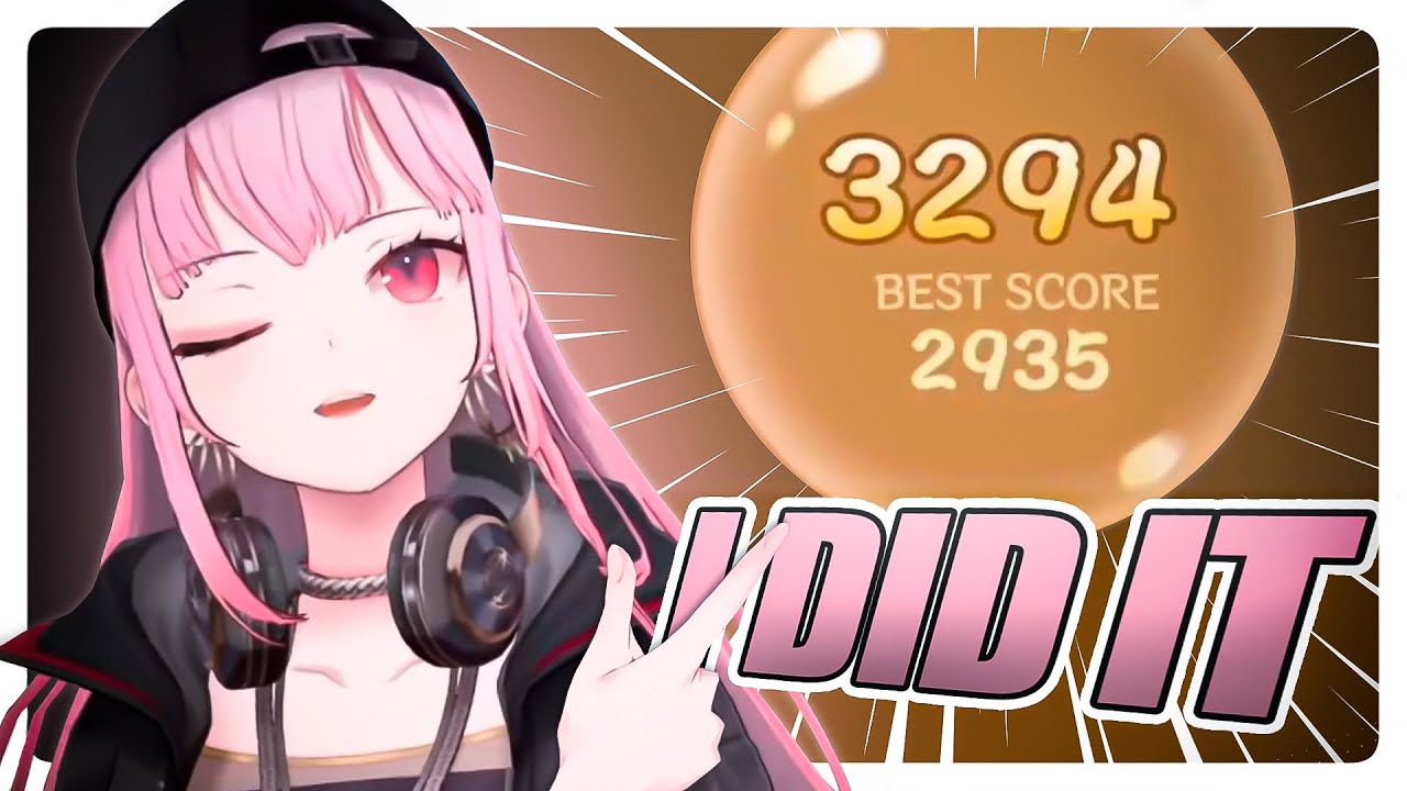 Calli has finally surpassed 3000 points in the watermelon game ...