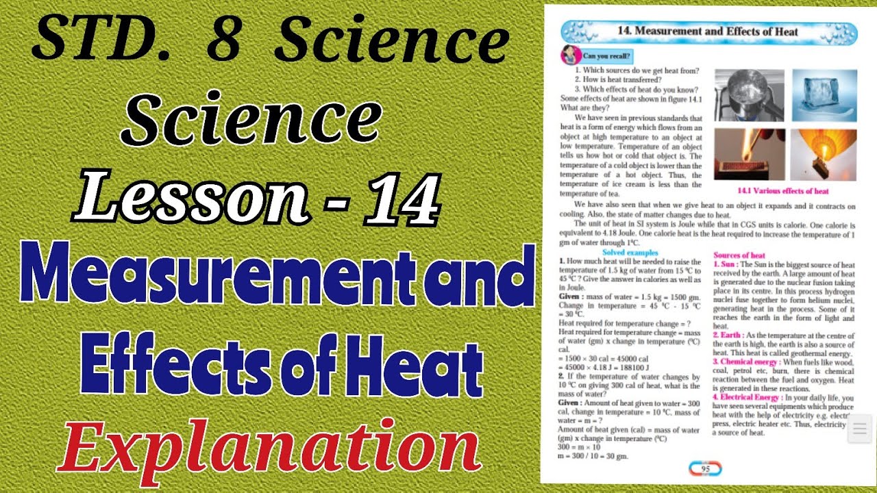 Std. 8 | Science | Lesson 14 | Measurements and Effects of Heat ...