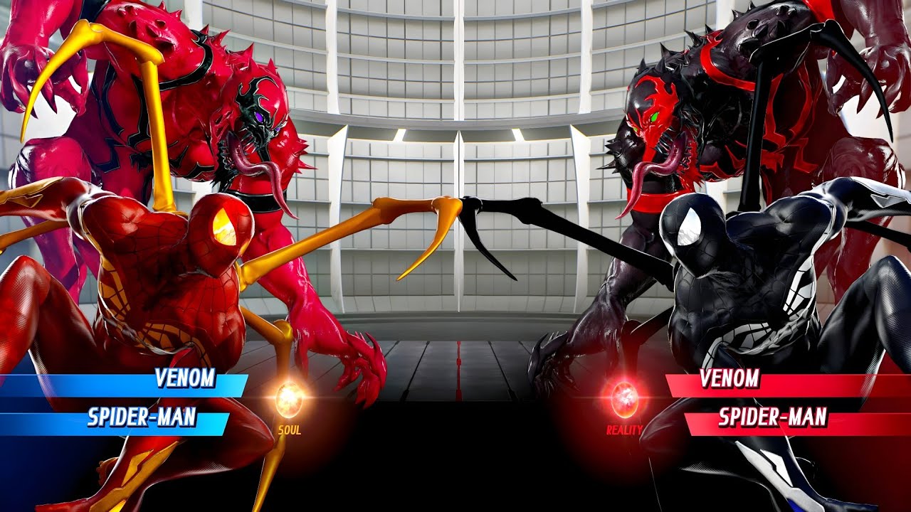 Venom Spiderman (Red) vs Venom Spiderman (Black) Fight - Marvel vs ...
