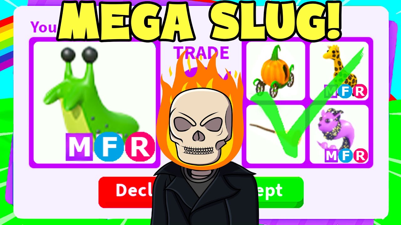 Trading the Worlds First Mega Slug! (Adopt me) - YouTube