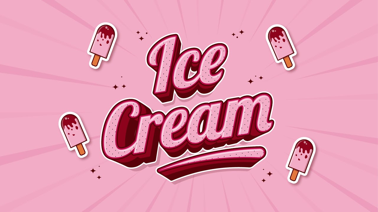 HOW TO CREATE 3D CARTOON ICE CREAM VECTOR TEXT EFFECT | ADOBE ...